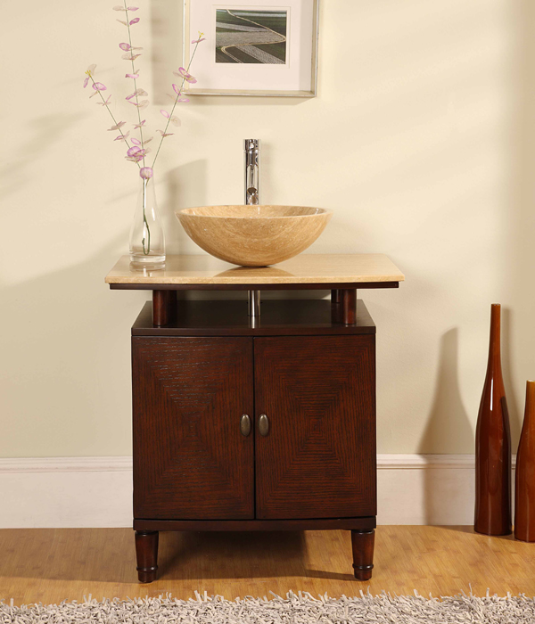 Vanity for vessel sink store